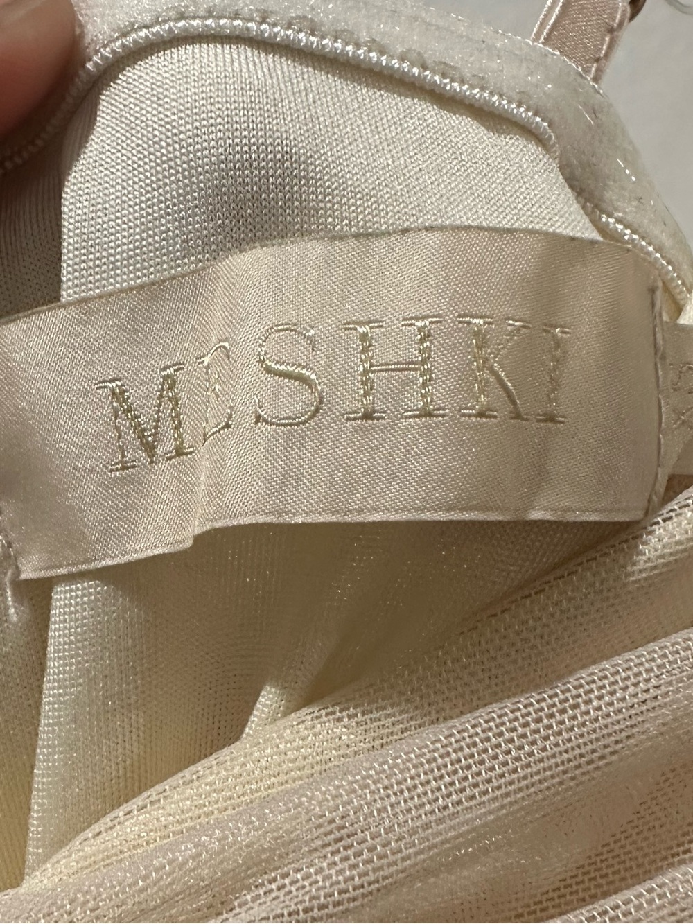 Meshki | Dresses | Meshki Sheer Ruched Midi Dress In Nude Beige | Poshmark